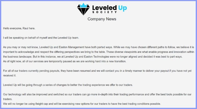 Exclusive: Closed Prop Trading Firm 'Leveled Up Society' Leaves Traders ...