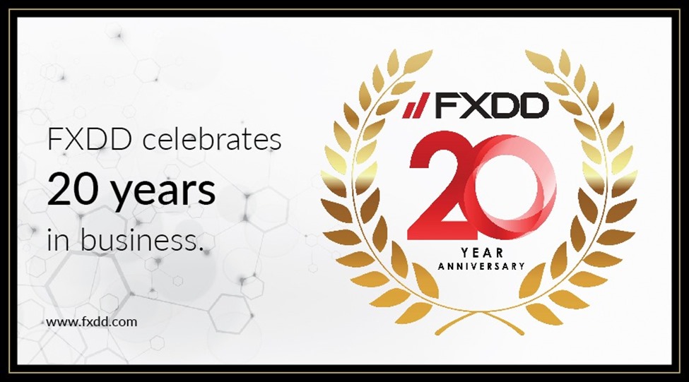FXDD Celebrates 20 Years in the Financial Industry
