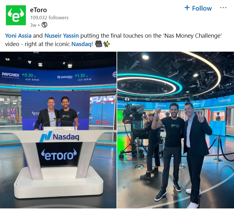 eToro Submits F-1 Filing for IPO with SEC, Shares and Pricing Undisclosed